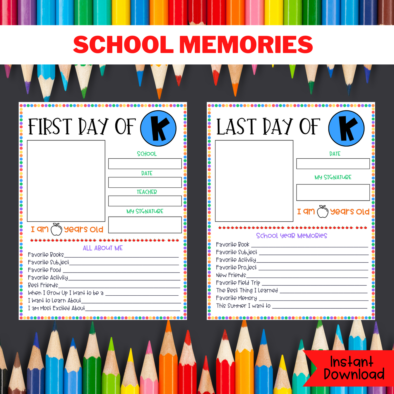 School Memory Book | School Memory Journal – Shop Organized Chaos Blog