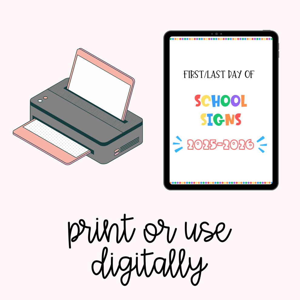First/Last Day of School Signs 2025-2026 – Shop Organized Chaos Blog