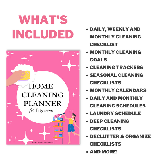 Home Cleaning Planner – Shop Organized Chaos Blog