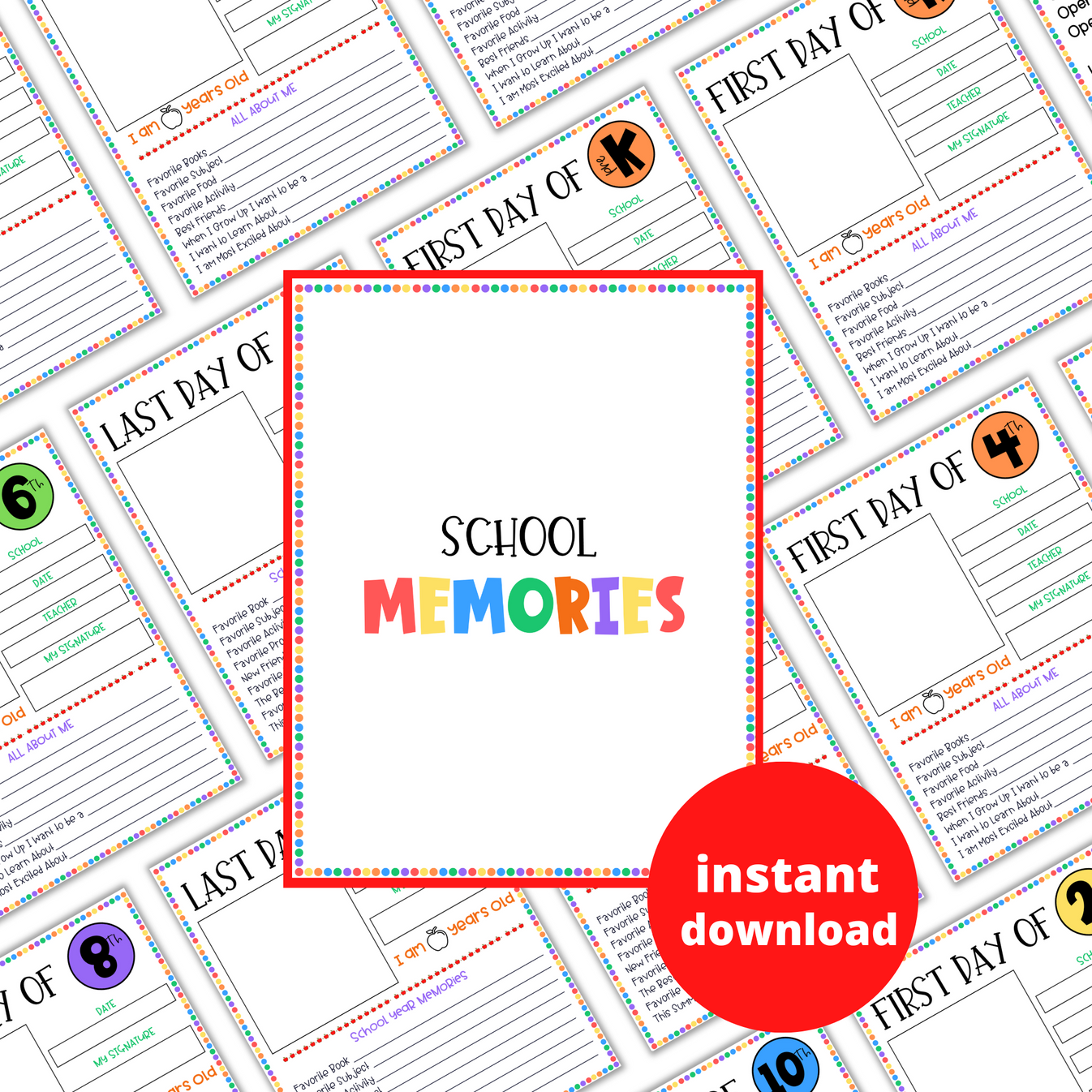 School Memory Book | School Memory Journal – Shop Organized Chaos Blog