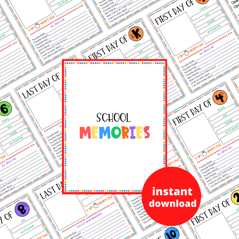 School Memory Book | School Memory Journal – Shop Organized Chaos Blog