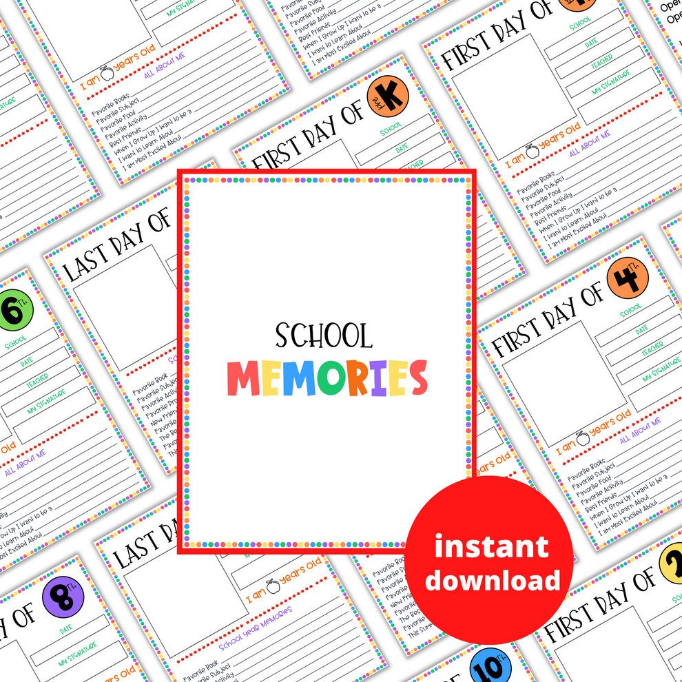 School Memory Book | School Memory Journal – Shop Organized Chaos Blog