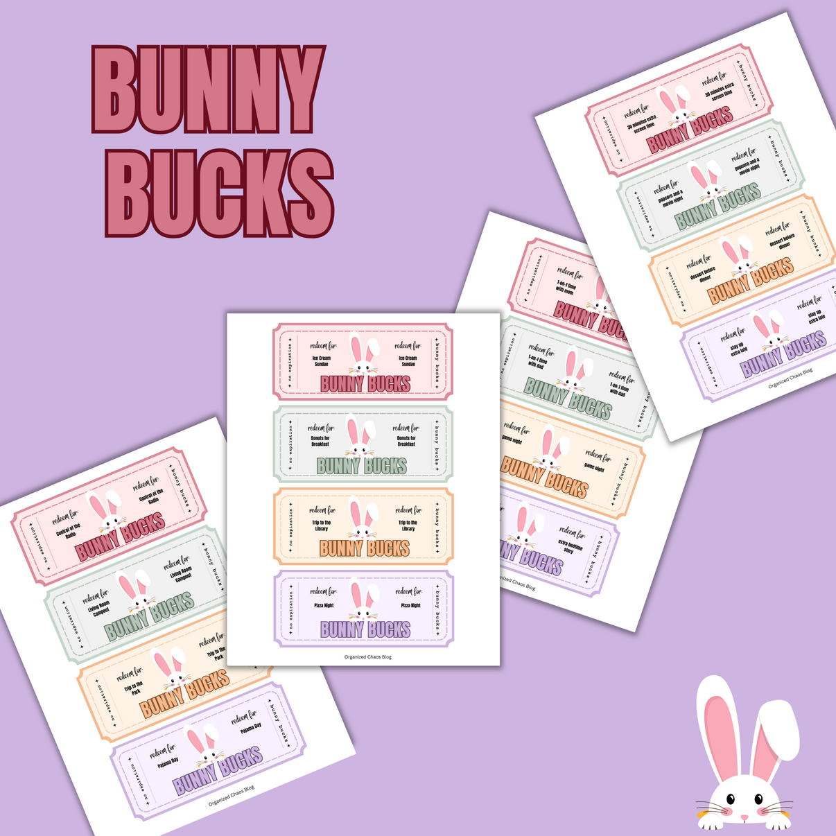 Bunny Bucks – Shop Organized Chaos Blog